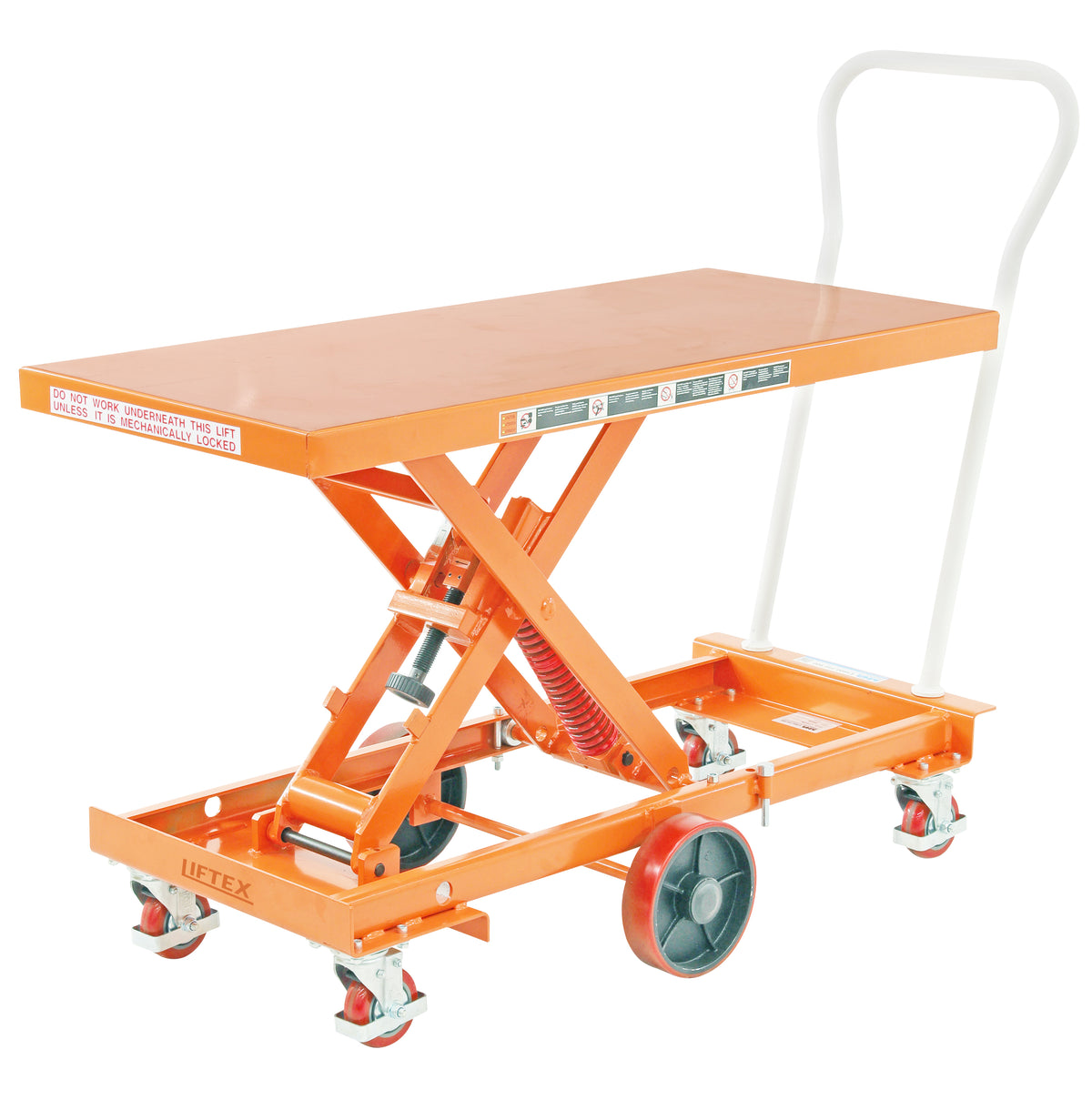 Spring Scissor Lift Trolley (1200x500mm) — Liftex Materials Handling ...
