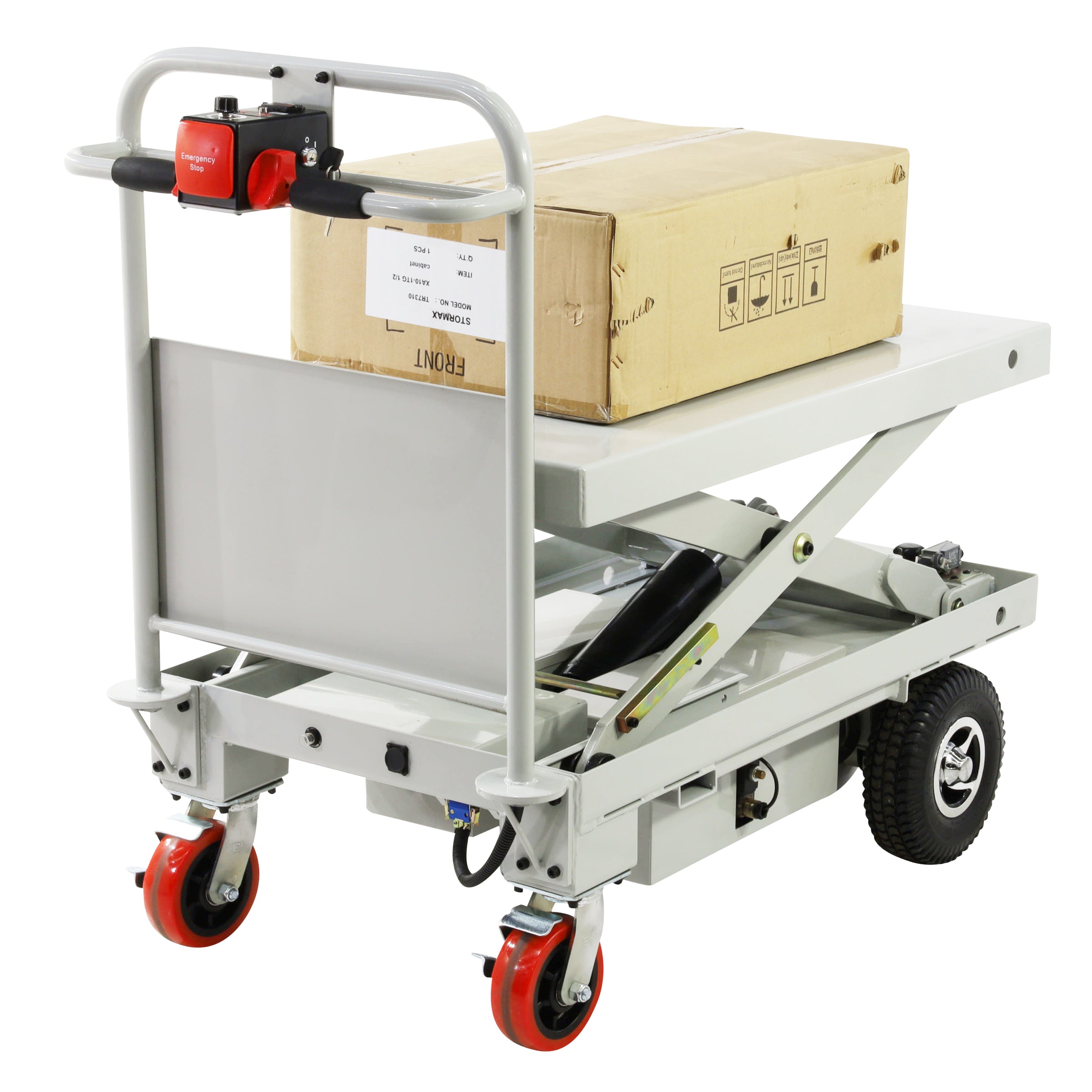 Self Propelled Electric Single Scissor Lift Trolley — Liftex Materials ...